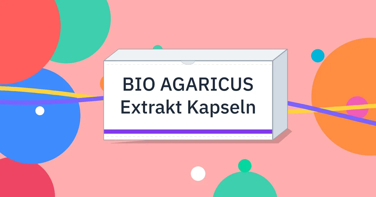 Symbolbild: Packung mit der Aufschrift BIO AGARICUS Extrakt Kapseln (PZN 17626778) – Verfügbarkeit und Bezug in Apotheken in Frankfurt am Main