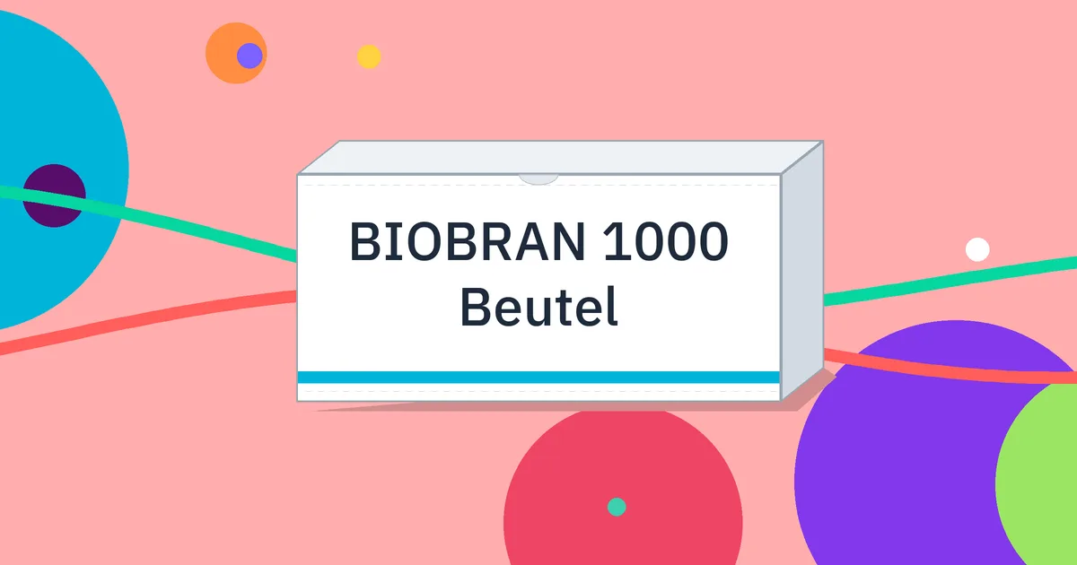 Symbolbild: Packung mit der Aufschrift BIOBRAN 1000 Beutel (PZN 16228366) – Verfügbarkeit und Bezug in Apotheken in Frankfurt am Main