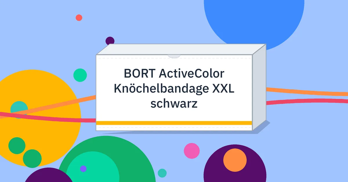 Symbolbild: Packung mit der Aufschrift BORT ActiveColor Knöchelbandage XXL schwarz (PZN 00238807) – Verfügbarkeit und Bezug in Apotheken in Frankfurt am Main