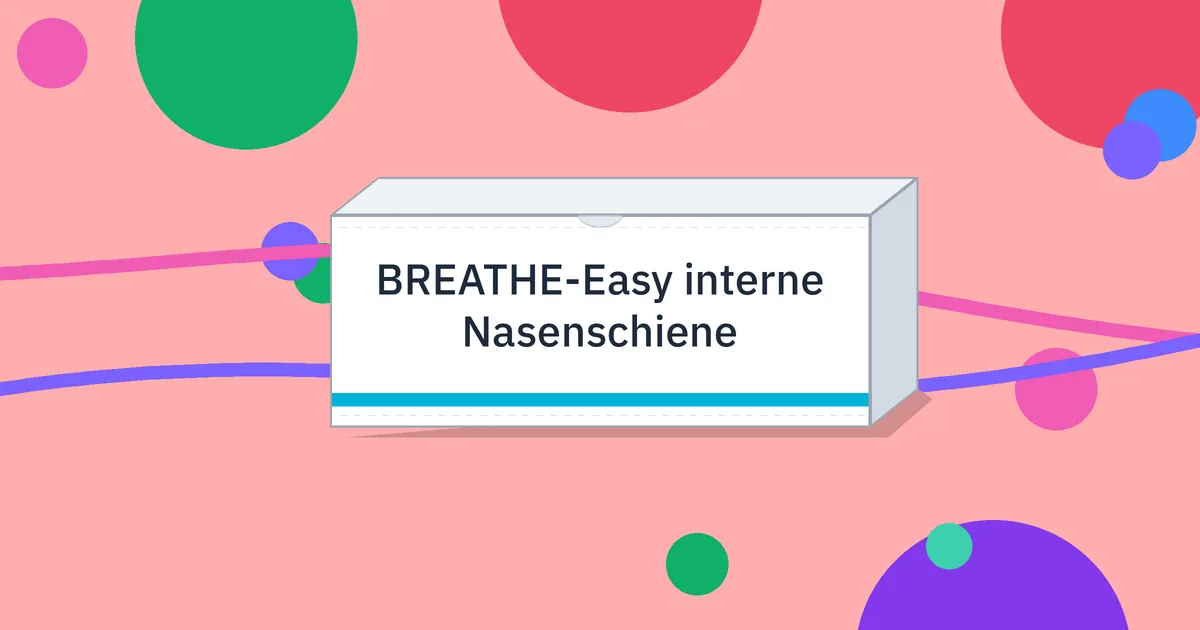 Symbolbild: Packung mit der Aufschrift BREATHE-Easy interne Nasenschiene (PZN 20283750) – Verfügbarkeit und Bezug in Apotheken in Frankfurt am Main