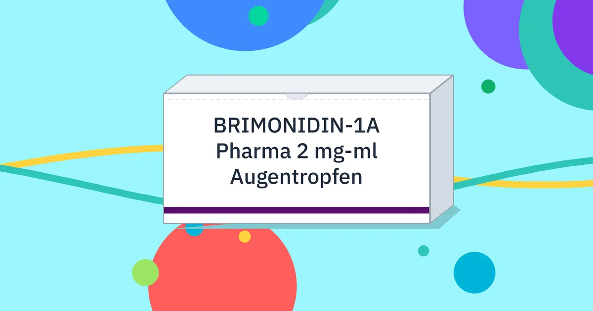 Symbolbild: Packung mit der Aufschrift BRIMONIDIN-1A Pharma 2 mg-ml Augentropfen (PZN 14131674) – Verfügbarkeit und Bezug in Apotheken in Frankfurt am Main