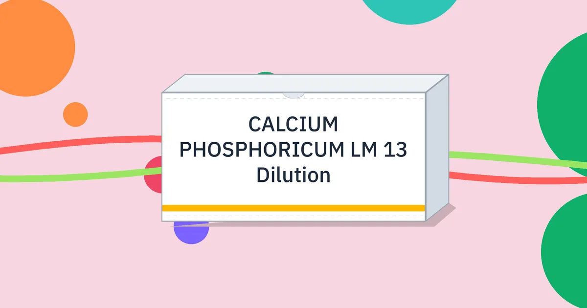 Symbolbild: Packung mit der Aufschrift CALCIUM PHOSPHORICUM LM 13 Dilution (PZN 12805246) – Verfügbarkeit und Bezug in Apotheken in Frankfurt am Main