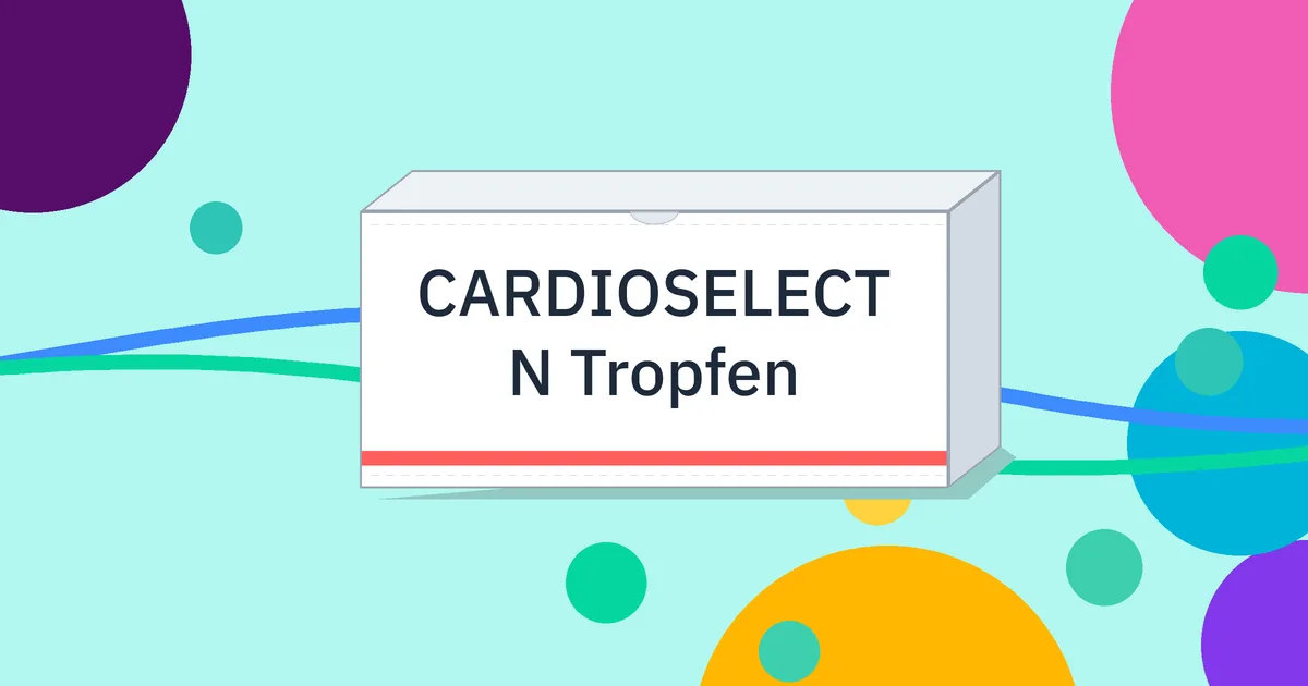 Symbolbild: Packung mit der Aufschrift CARDIOSELECT N Tropfen (PZN 00480017) – Verfügbarkeit und Bezug in Apotheken in Frankfurt am Main