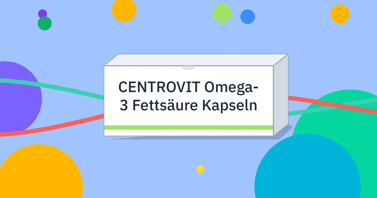 Symbolbild: Packung mit der Aufschrift CENTROVIT Omega-3 Fettsäure Kapseln (PZN 19183782) – Verfügbarkeit und Bezug in Apotheken in Frankfurt am Main