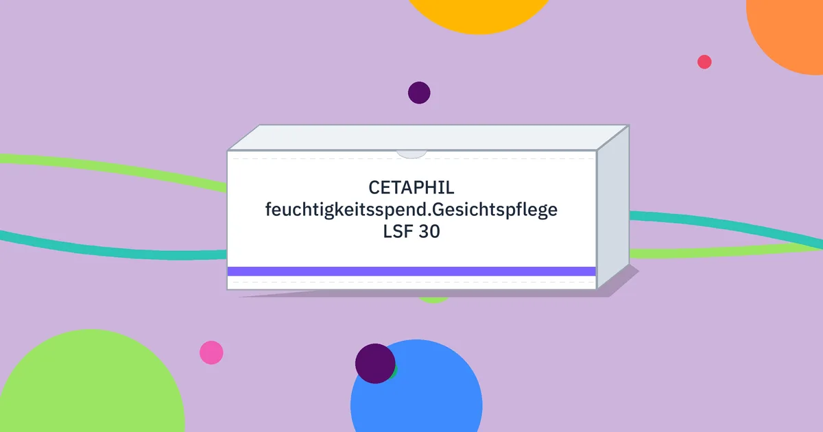 Symbolbild: Packung mit der Aufschrift CETAPHIL feuchtigkeitsspend.Gesichtspflege LSF 30 (PZN 19744039) – Verfügbarkeit und Bezug in Apotheken in Frankfurt am Main
