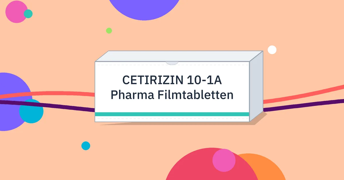 Symbolbild: Packung mit der Aufschrift CETIRIZIN 10-1A Pharma Filmtabletten (PZN 03823564) – Verfügbarkeit und Bezug in Apotheken in Frankfurt am Main
