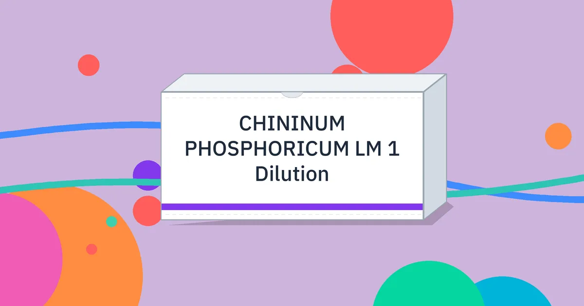 Symbolbild: Packung mit der Aufschrift CHININUM PHOSPHORICUM LM 1 Dilution (PZN 15866946) – Verfügbarkeit und Bezug in Apotheken in Frankfurt am Main