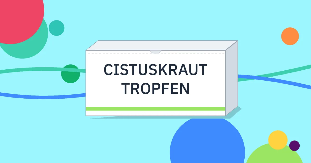 Symbolbild: Packung mit der Aufschrift CISTUSKRAUT TROPFEN (PZN 14126578) – Verfügbarkeit und Bezug in Apotheken in Frankfurt am Main