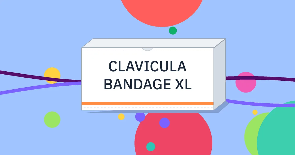 Symbolbild: Packung mit der Aufschrift CLAVICULA BANDAGE XL (PZN 03159161) – Verfügbarkeit und Bezug in Apotheken in Frankfurt am Main