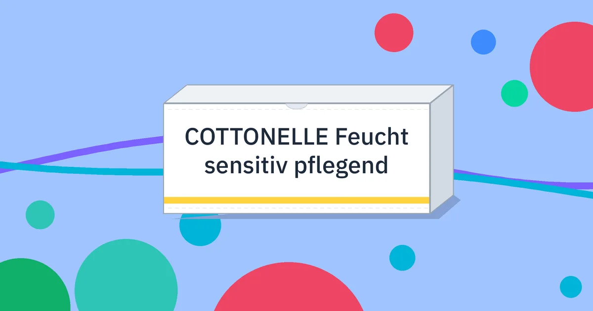 Symbolbild: Packung mit der Aufschrift COTTONELLE Feucht sensitiv pflegend (PZN 16882410) – Verfügbarkeit und Bezug in Apotheken in Frankfurt am Main