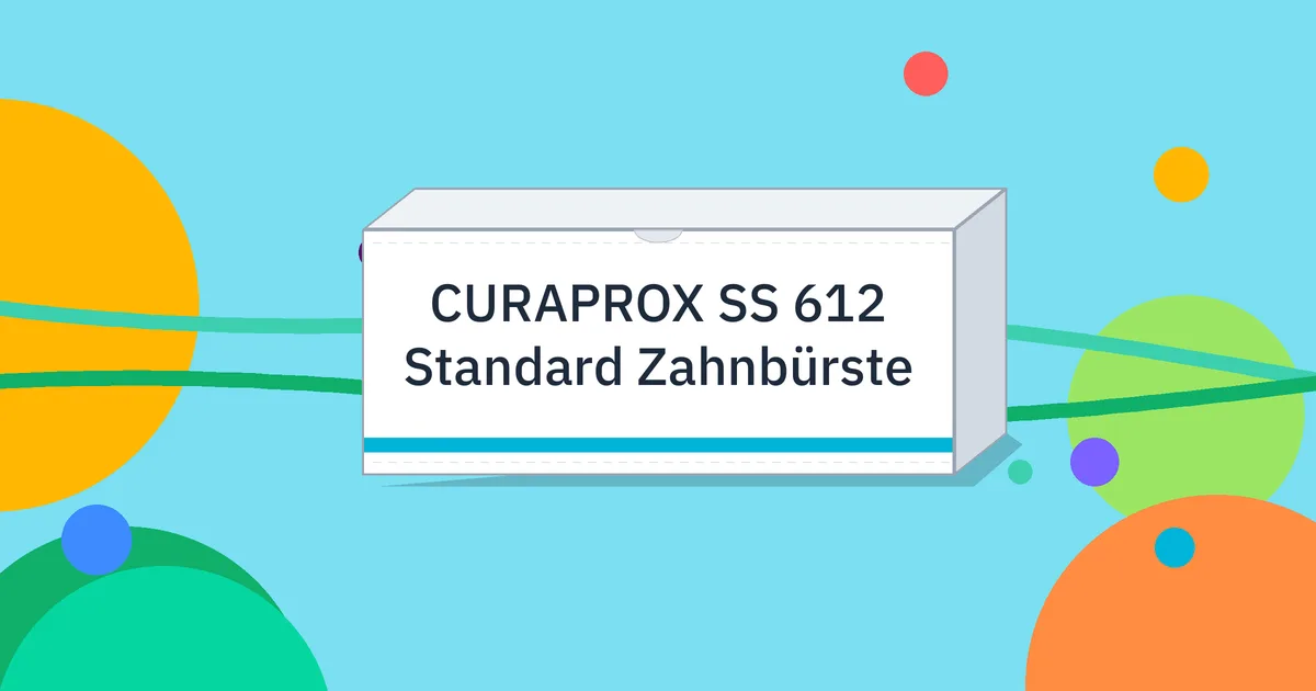Symbolbild: Packung mit der Aufschrift CURAPROX SS 612 Standard Zahnbürste (PZN 08671544) – Verfügbarkeit und Bezug in Apotheken in Frankfurt am Main
