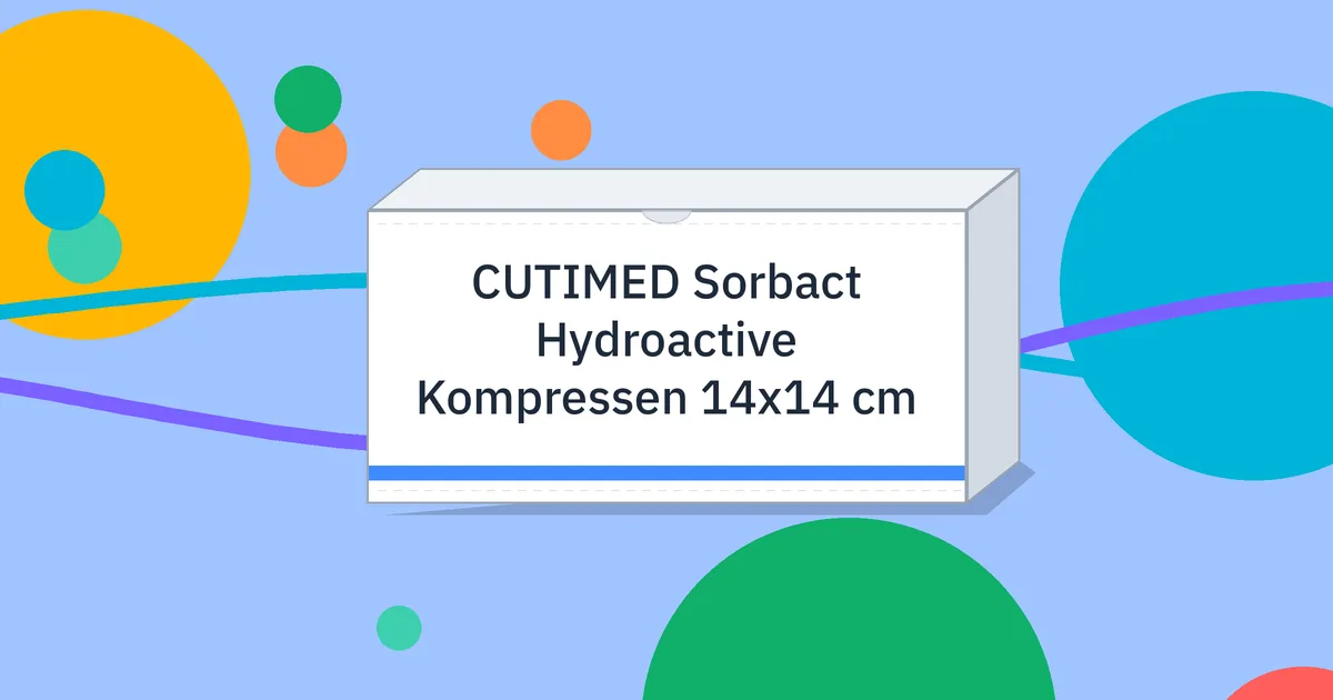 Symbolbild: Packung mit der Aufschrift CUTIMED Sorbact Hydroactive Kompressen 14x14 cm (PZN 18126925) – Verfügbarkeit und Bezug in Apotheken in Frankfurt am Main
