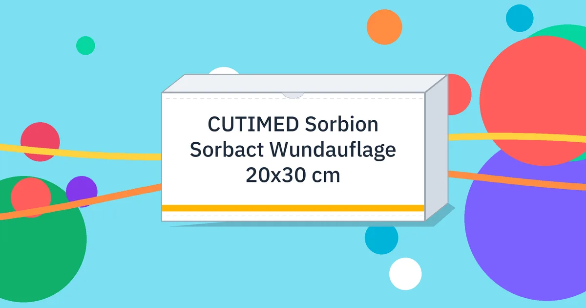 Symbolbild: Packung mit der Aufschrift CUTIMED Sorbion Sorbact Wundauflage 20x30 cm (PZN 19785191) – Verfügbarkeit und Bezug in Apotheken in Frankfurt am Main