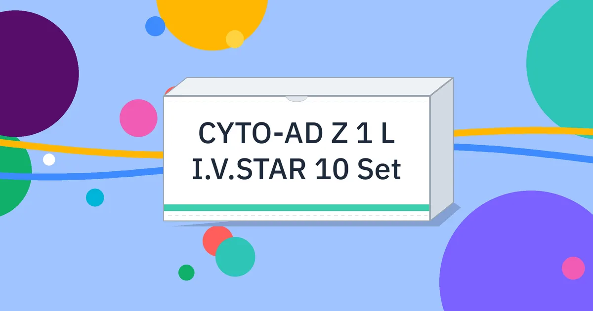 Symbolbild: Packung mit der Aufschrift CYTO-AD Z 1 L I.V.STAR 10 Set (PZN 11216499) – Verfügbarkeit und Bezug in Apotheken in Frankfurt am Main