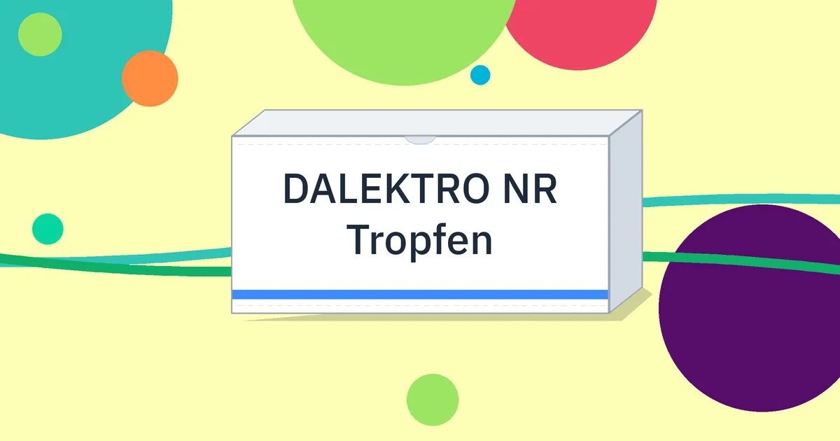Symbolbild: Packung mit der Aufschrift DALEKTRO NR Tropfen (PZN 02953135) – Verfügbarkeit und Bezug in Apotheken in Frankfurt am Main