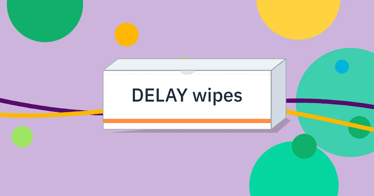Symbolbild: Packung mit der Aufschrift DELAY wipes (PZN 20513291) – Verfügbarkeit und Bezug in Apotheken in Frankfurt am Main
