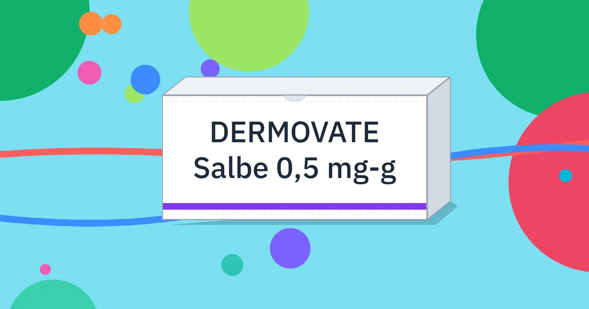 Symbolbild: Packung mit der Aufschrift DERMOVATE Salbe 0,5 mg-g (PZN 15398391) – Verfügbarkeit und Bezug in Apotheken in Frankfurt am Main