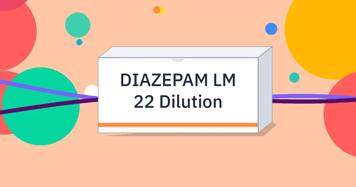 Symbolbild: Packung mit der Aufschrift DIAZEPAM LM 22 Dilution (PZN 12840969) – Verfügbarkeit und Bezug in Apotheken in Frankfurt am Main