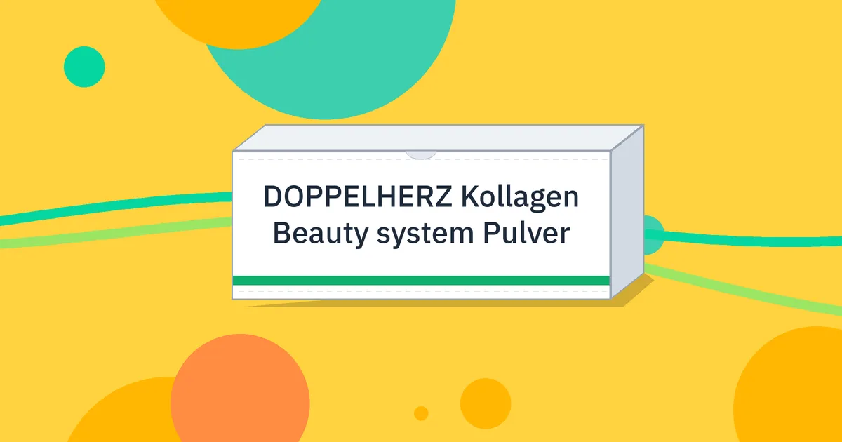 Symbolbild: Packung mit der Aufschrift DOPPELHERZ Kollagen Beauty system Pulver (PZN 19712861) – Verfügbarkeit und Bezug in Apotheken in Frankfurt am Main