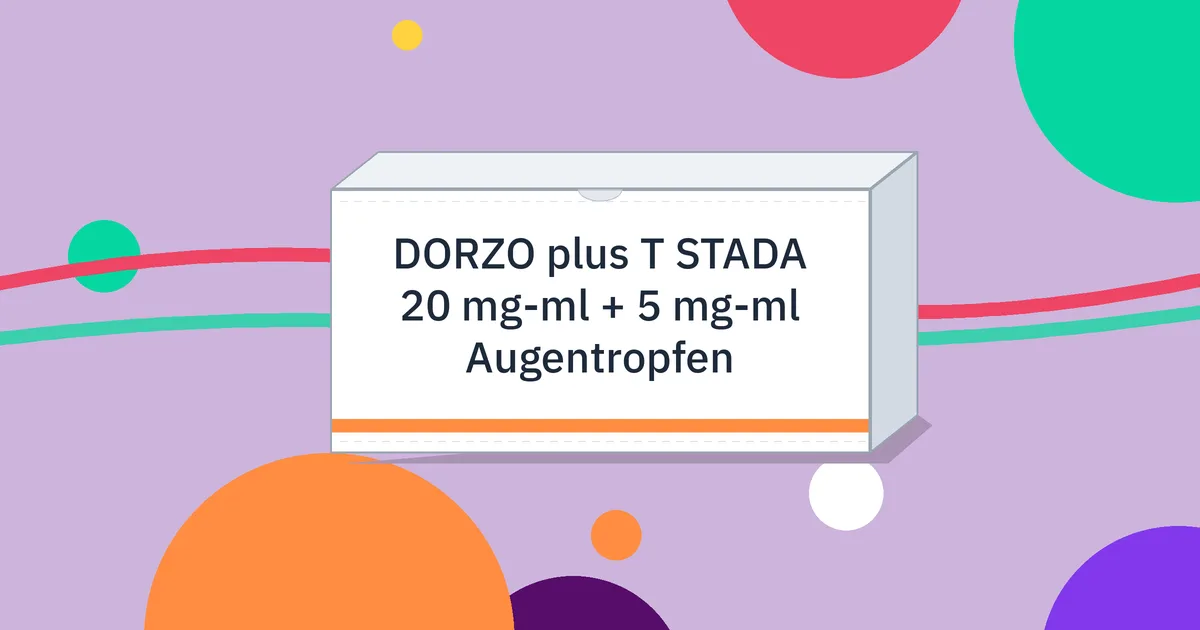 Symbolbild: Packung mit der Aufschrift DORZO plus T STADA 20 mg-ml + 5 mg-ml Augentropfen (PZN 08837364) – Verfügbarkeit und Bezug in Apotheken in Frankfurt am Main