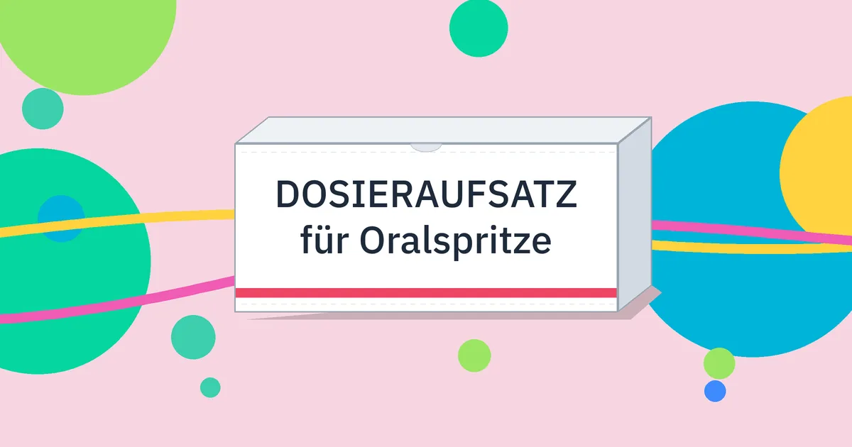 Symbolbild: Packung mit der Aufschrift DOSIERAUFSATZ für Oralspritze (PZN 13655984) – Verfügbarkeit und Bezug in Apotheken in Frankfurt am Main