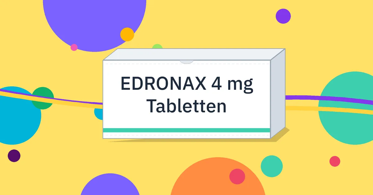 Symbolbild: Packung mit der Aufschrift EDRONAX 4 mg Tabletten (PZN 01546310) – Verfügbarkeit und Bezug in Apotheken in Frankfurt am Main