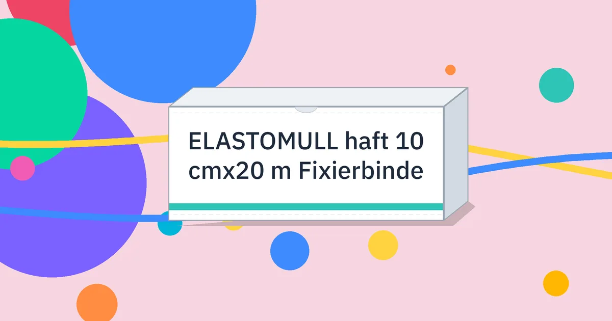 Symbolbild: Packung mit der Aufschrift ELASTOMULL haft 10 cmx20 m Fixierbinde (PZN 17840543) – Verfügbarkeit und Bezug in Apotheken in Frankfurt am Main