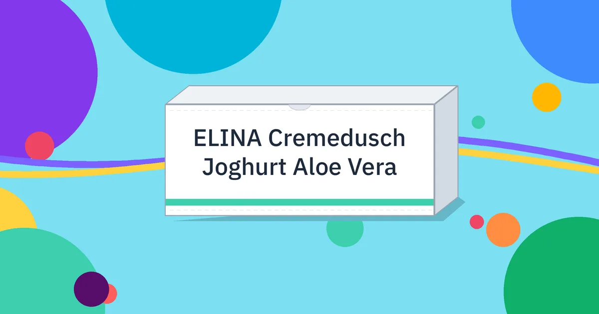Symbolbild: Packung mit der Aufschrift ELINA Cremedusch Joghurt Aloe Vera (PZN 19366525) – Verfügbarkeit und Bezug in Apotheken in Frankfurt am Main