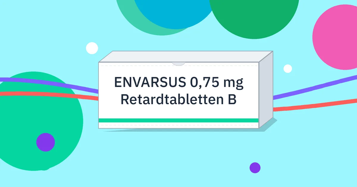 Symbolbild: Packung mit der Aufschrift ENVARSUS 0,75 mg Retardtabletten B (PZN 17536756) – Verfügbarkeit und Bezug in Apotheken in Frankfurt am Main