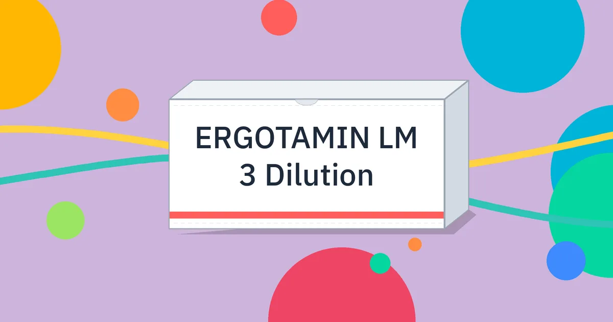 Symbolbild: Packung mit der Aufschrift ERGOTAMIN LM 3 Dilution (PZN 12844743) – Verfügbarkeit und Bezug in Apotheken in Frankfurt am Main
