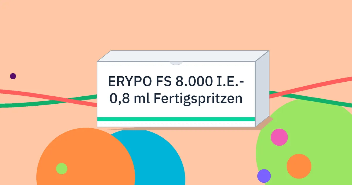 Symbolbild: Packung mit der Aufschrift ERYPO FS 8.000 I.E.-0,8 ml Fertigspritzen (PZN 01421011) – Verfügbarkeit und Bezug in Apotheken in Frankfurt am Main