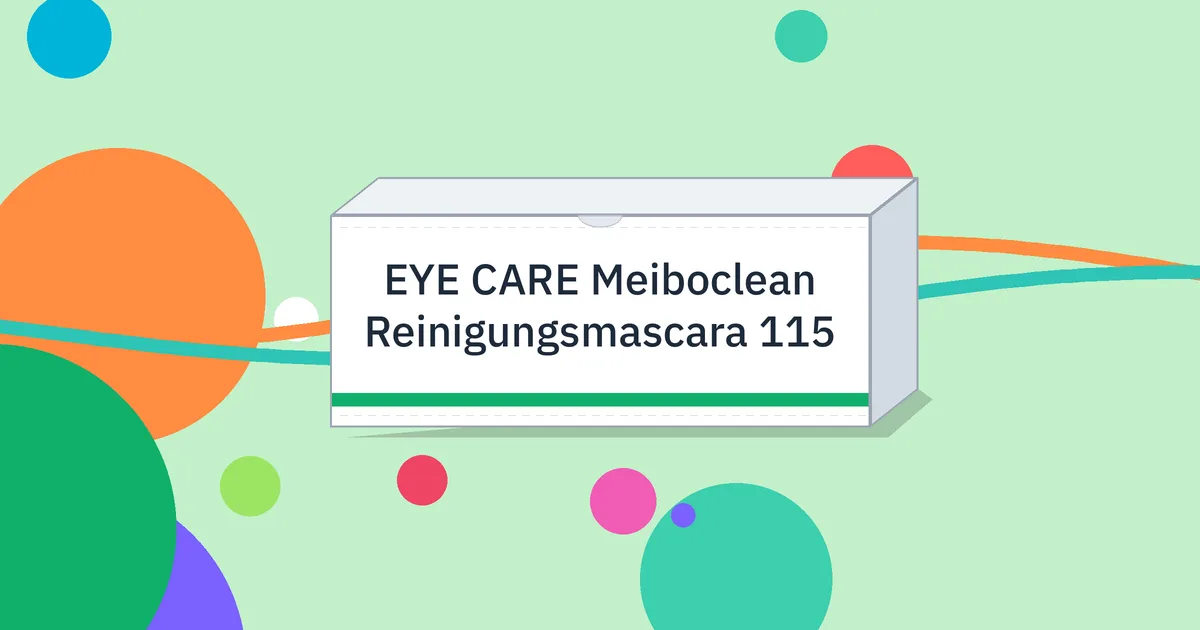 Symbolbild: Packung mit der Aufschrift EYE CARE Meiboclean Reinigungsmascara 115 (PZN 17919954) – Verfügbarkeit und Bezug in Apotheken in Frankfurt am Main
