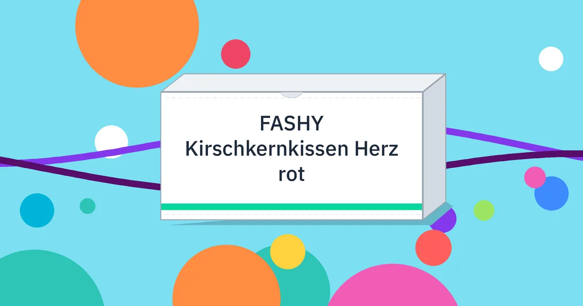 Symbolbild: Packung mit der Aufschrift FASHY Kirschkernkissen Herz rot (PZN 00032218) – Verfügbarkeit und Bezug in Apotheken in Frankfurt am Main