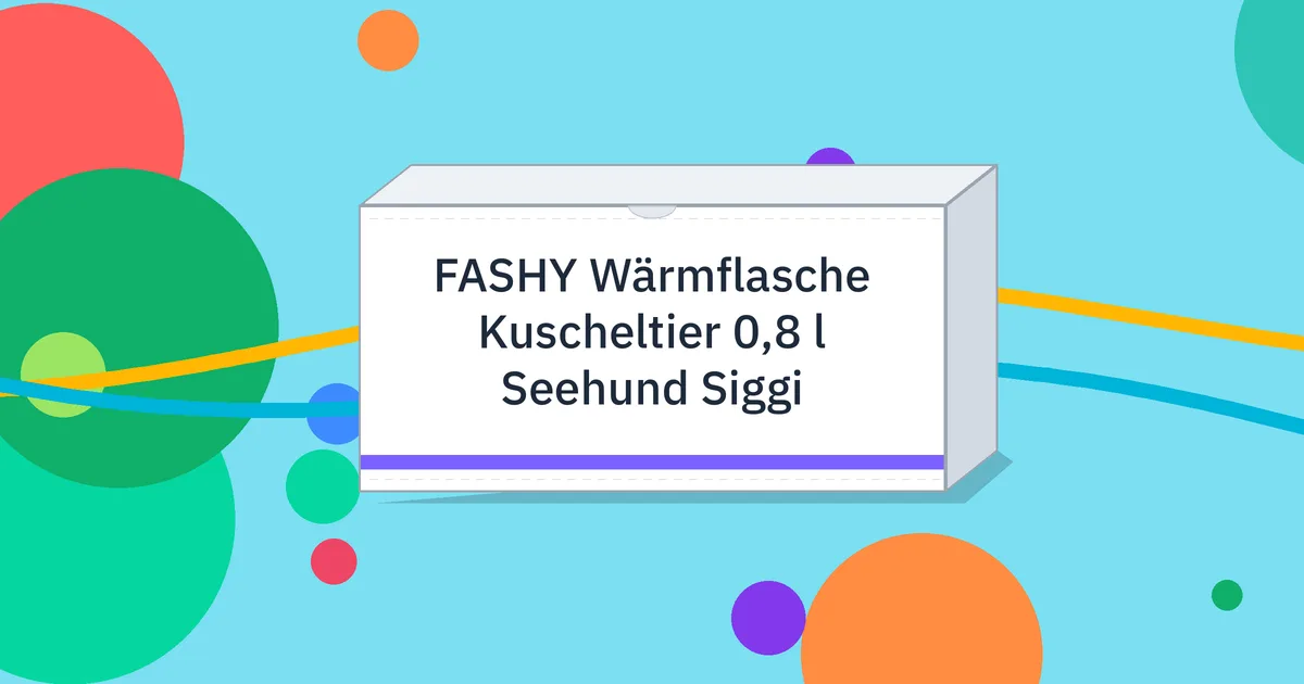 Symbolbild: Packung mit der Aufschrift FASHY Wärmflasche Kuscheltier 0,8 l Seehund Siggi (PZN 16579350) – Verfügbarkeit und Bezug in Apotheken in Frankfurt am Main