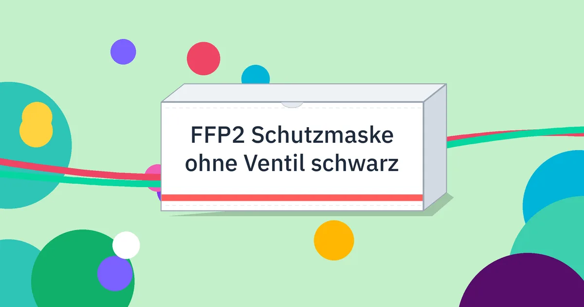 Symbolbild: Packung mit der Aufschrift FFP2 Schutzmaske ohne Ventil schwarz (PZN 17456106) – Verfügbarkeit und Bezug in Apotheken in Frankfurt am Main