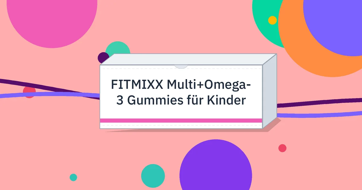 Symbolbild: Packung mit der Aufschrift FITMIXX Multi+Omega-3 Gummies für Kinder (PZN 18667147) – Verfügbarkeit und Bezug in Apotheken in Frankfurt am Main