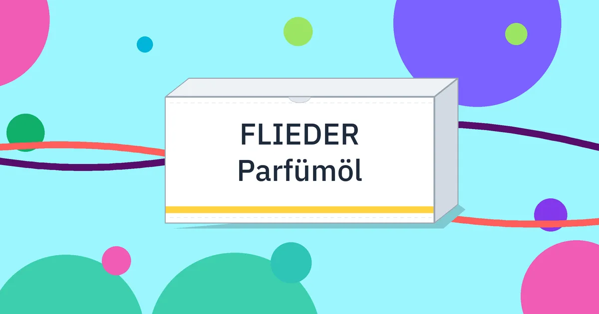 Symbolbild: Packung mit der Aufschrift FLIEDER Parfümöl (PZN 07203870) – Verfügbarkeit und Bezug in Apotheken in Frankfurt am Main