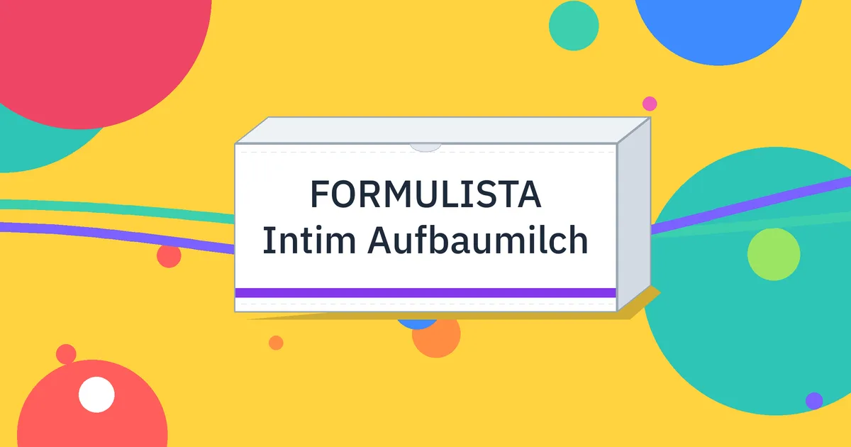 Symbolbild: Packung mit der Aufschrift FORMULISTA Intim Aufbaumilch (PZN 16239393) – Verfügbarkeit und Bezug in Apotheken in Frankfurt am Main