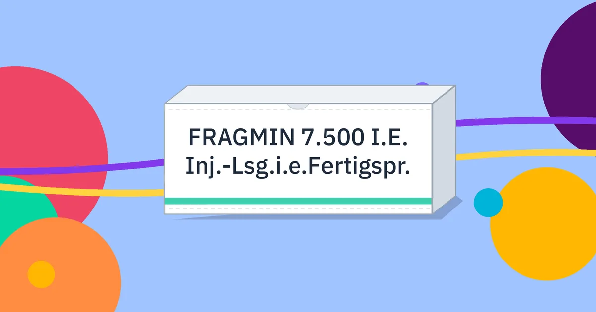 Symbolbild: Packung mit der Aufschrift FRAGMIN 7.500 I.E. Inj.-Lsg.i.e.Fertigspr. (PZN 09889802) – Verfügbarkeit und Bezug in Apotheken in Frankfurt am Main
