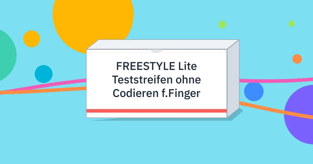 Symbolbild: Packung mit der Aufschrift FREESTYLE Lite Teststreifen ohne Codieren f.Finger (PZN 19911282) – Verfügbarkeit und Bezug in Apotheken in Frankfurt am Main