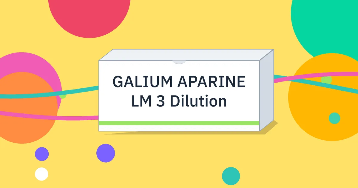 Symbolbild: Packung mit der Aufschrift GALIUM APARINE LM 3 Dilution (PZN 13497025) – Verfügbarkeit und Bezug in Apotheken in Frankfurt am Main