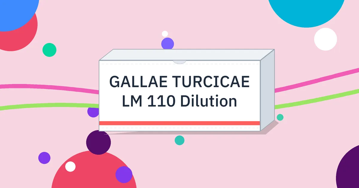 Symbolbild: Packung mit der Aufschrift GALLAE TURCICAE LM 110 Dilution (PZN 13498355) – Verfügbarkeit und Bezug in Apotheken in Frankfurt am Main
