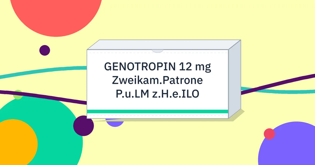 Symbolbild: Packung mit der Aufschrift GENOTROPIN 12 mg Zweikam.Patrone P.u.LM z.H.e.ILO (PZN 11547517) – Verfügbarkeit und Bezug in Apotheken in Frankfurt am Main