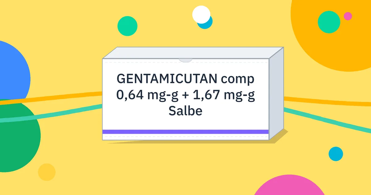 Symbolbild: Packung mit der Aufschrift GENTAMICUTAN comp 0,64 mg-g + 1,67 mg-g Salbe (PZN 17445373) – Verfügbarkeit und Bezug in Apotheken in Frankfurt am Main