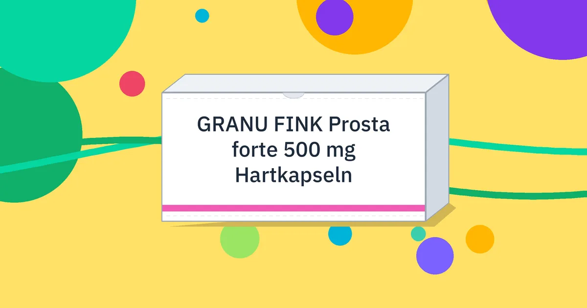 Symbolbild: Packung mit der Aufschrift GRANU FINK Prosta forte 500 mg Hartkapseln (PZN 10011938) – Verfügbarkeit und Bezug in Apotheken in Frankfurt am Main