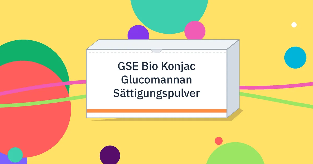 Symbolbild: Packung mit der Aufschrift GSE Bio Konjac Glucomannan Sättigungspulver (PZN 10549129) – Verfügbarkeit und Bezug in Apotheken in Frankfurt am Main