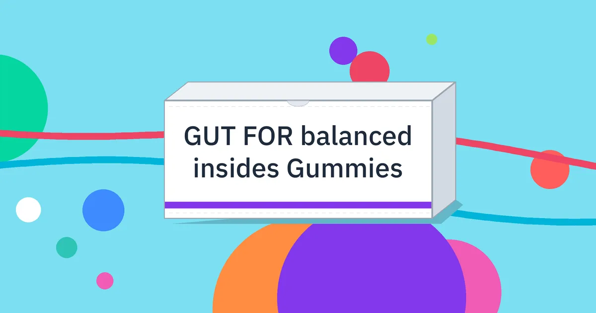 Symbolbild: Packung mit der Aufschrift GUT FOR balanced insides Gummies (PZN 19198045) – Verfügbarkeit und Bezug in Apotheken in Frankfurt am Main
