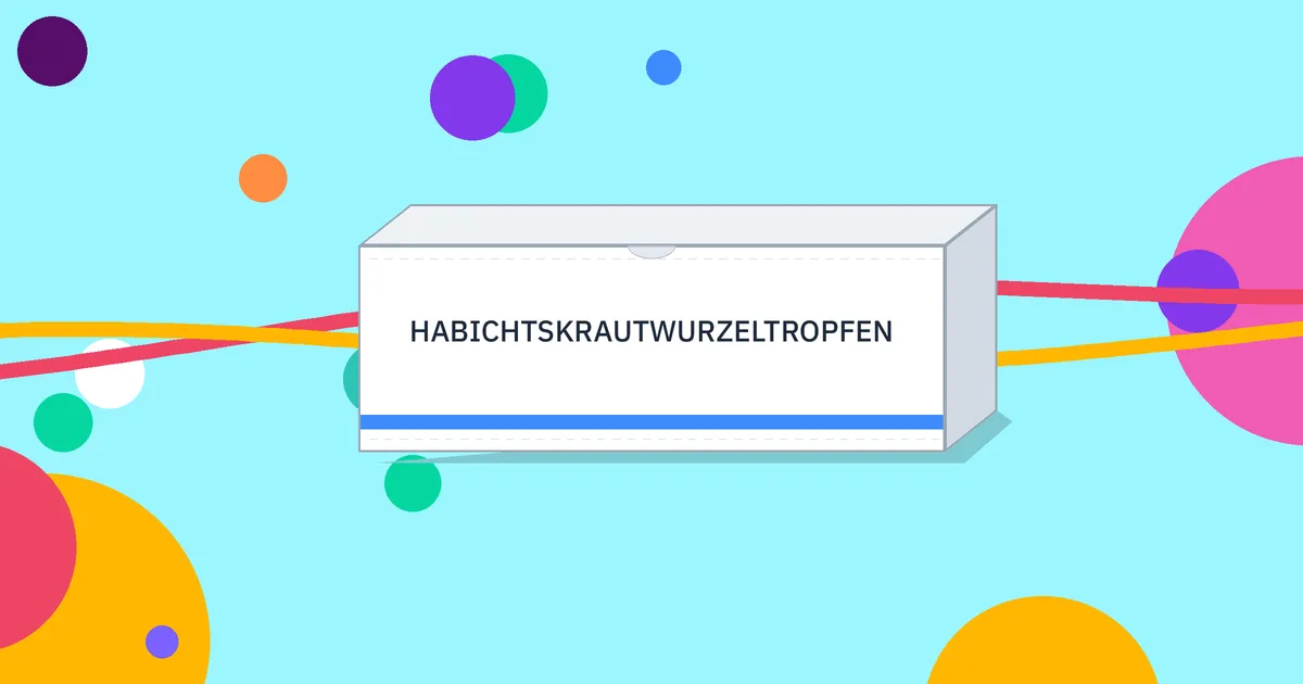 Symbolbild: Packung mit der Aufschrift HABICHTSKRAUTWURZELTROPFEN (PZN 12495975) – Verfügbarkeit und Bezug in Apotheken in Frankfurt am Main