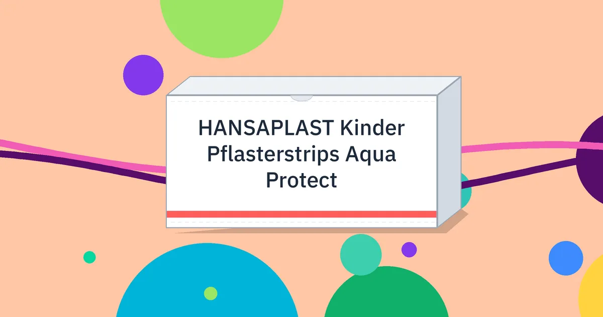 Symbolbild: Packung mit der Aufschrift HANSAPLAST Kinder Pflasterstrips Aqua Protect (PZN 19182067) – Verfügbarkeit und Bezug in Apotheken in Frankfurt am Main