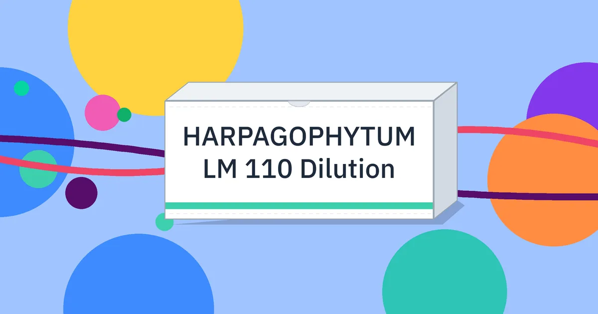 Symbolbild: Packung mit der Aufschrift HARPAGOPHYTUM LM 110 Dilution (PZN 13550995) – Verfügbarkeit und Bezug in Apotheken in Frankfurt am Main